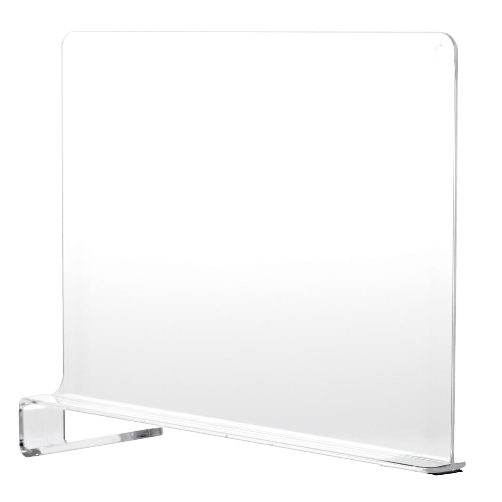 Juvale 6 Pack Clear Shelf Dividers for Closet Organization, Clothes Dividers for Shelves (8.25 x 11 in)