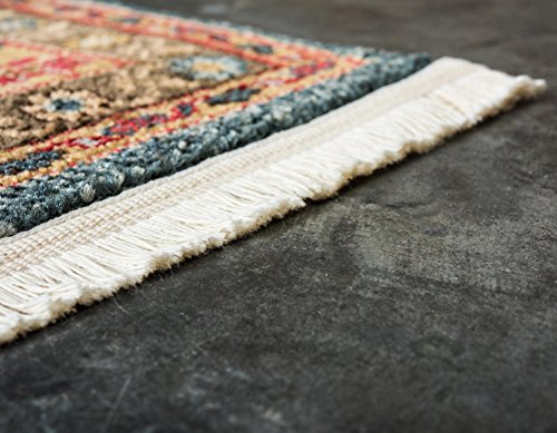 Unique Loom Edinburgh Collection Classic Oriental Traditional French Cottage Inspired Intricate Design Area Rug (6' 0 x 9' 0 Rectangular, Light Blue/ Beige)