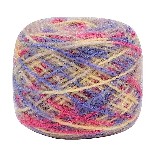 Fuzzy Knitting Yarn Medium Thick Skeins Wool Yarn for Knitting and Crocheting Super Soft Lightweight Crochet Yarn Breathable Knitting Fabric for Beginners DIY Craft Projects, 150g/Ball