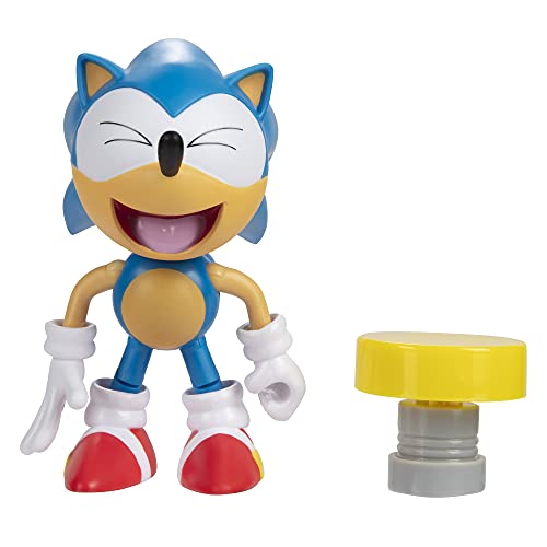 Sonic The Hedgehog 4-Inch Action Figure Classic Sonic with Spring Collectible Toy