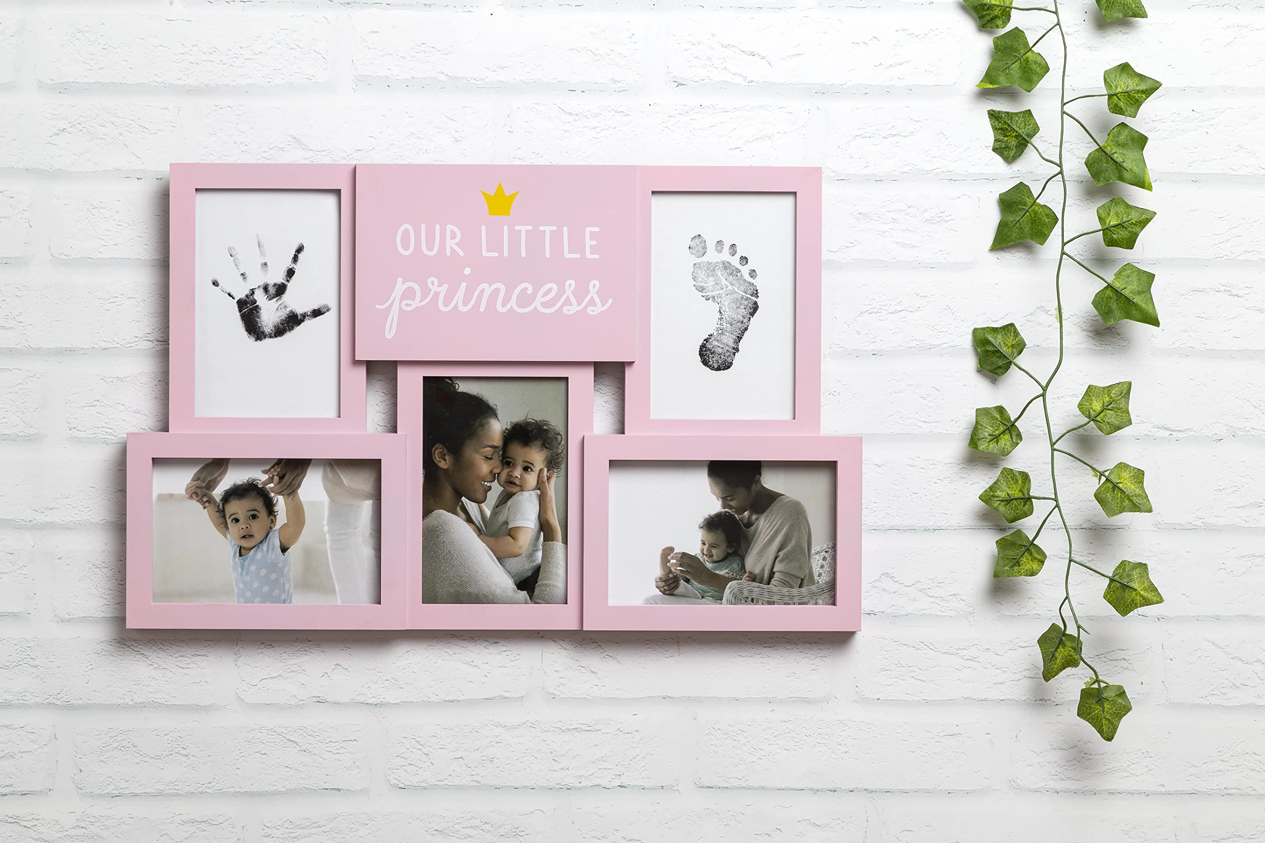 Kate & Milo Baby’s First Year Frame, Monthly Growth Baby Keepsake Frame, Gender-Neutral Baby Nursery Décor, Classic Wood Picture Frame