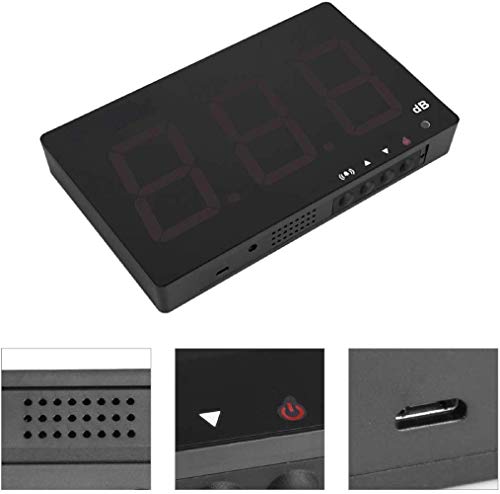 Fdit Wall Mounted Decibel Meter, Digital Sound Level Meter Noise Meter Tester Measurement Range 30-130dB, Accuracy 1.5dB with LCD Display