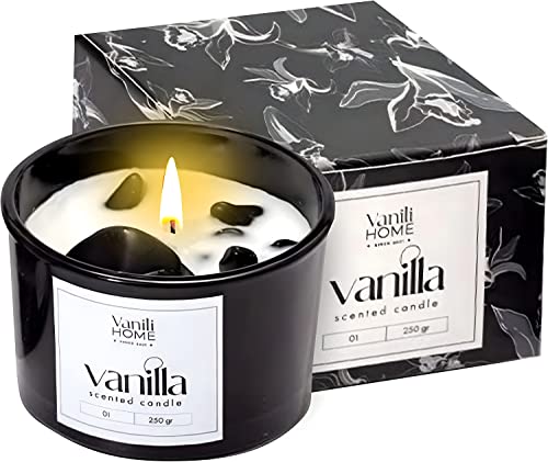 Peach Scented Candle | Aromatherapy Candle for Home | Natural Soy Candle | Best Smelling Candles for Home | Jar Candle with 100% Cotton Wick | 250 Grams Candle for Men & Women (Vanilla)