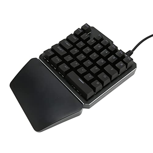 Cosiki Gaming Keypad, One Handed Keyboard RGB Backlit Wrist Rest 35 Keys for Gaming