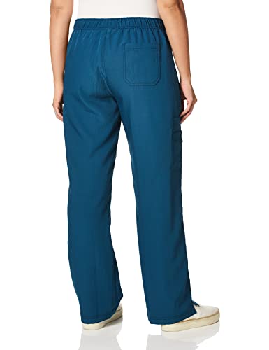 WonderWink Sporty Cargo Scrub Pant, Navy, LG, Blue