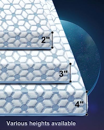 Mattress Topper Queen Size 2 Inch, Premium High-Density Memory Foam, Ventilated Design, Removable & Washable Cover, 10 Years Warranty