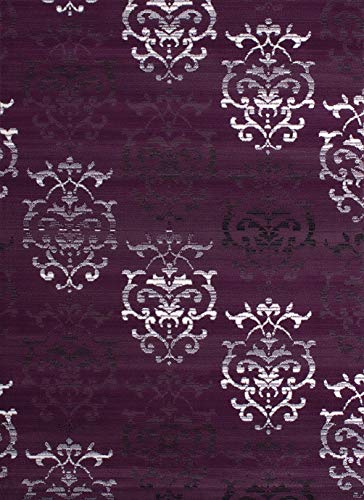United Weavers Dallas Countess Accent Rug – Lilac, 2x3, Transitional Indoor Area Rug with Abstract Medallion Pattern, Jute Backing