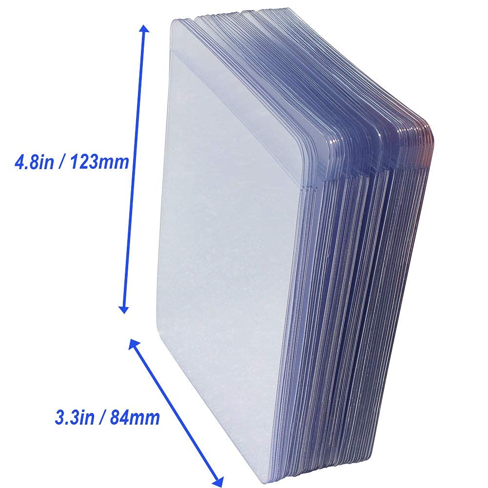 WINTRA 100 Count Semi-Rigid Card Holder with 100 Pack Penny Card Sleeves, Quality Card Submission Card Sleeves Protectors