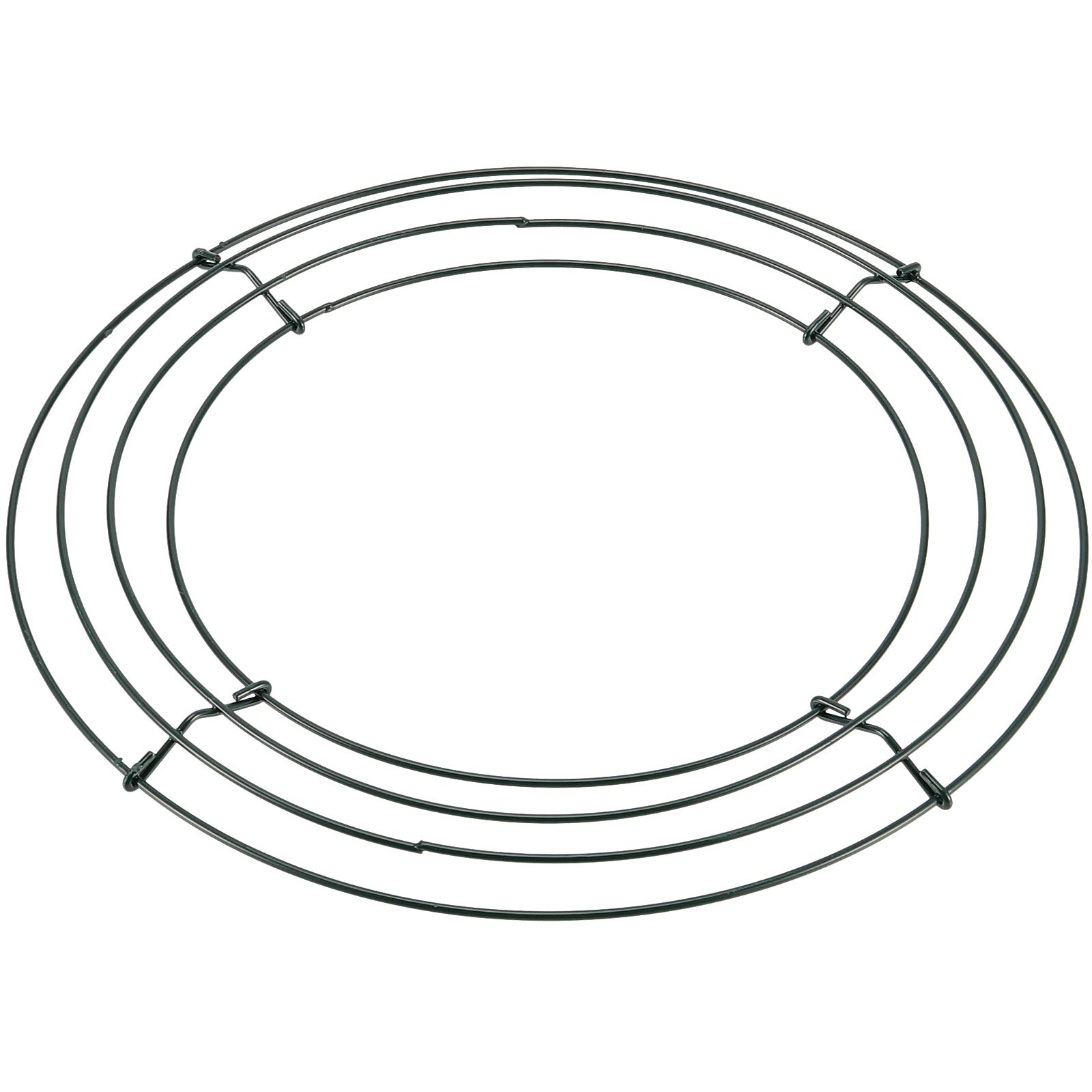 Wire Wreath Frame, ZEONHAK 20 Pack 10 Inches Round Metal Wreath Frame, Wire Wreath Rings for Wedding, Holidays, Home Party Garden Decorations, Valentines, Dark Green