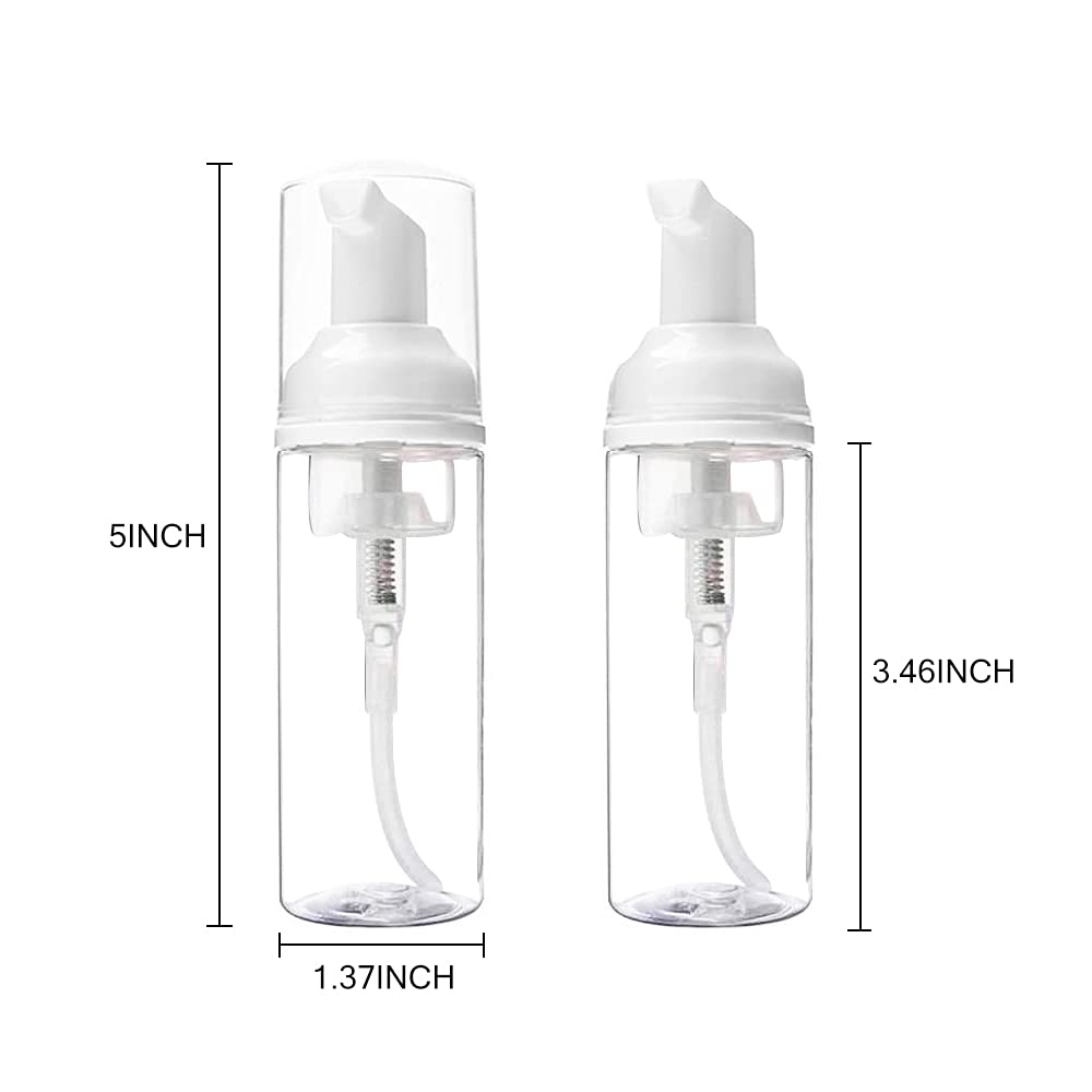 BuQiuRen Foam Pump Bottle 10 Pcs 2oz Foaming Soap Pump Dispenser & BPA Free for Cleaning, Travel, Cosmetics Packaging, Hand Soap Foaming, Shampoo