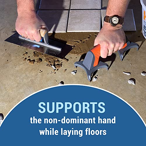 EasyLean Trowel Support Tool, Handy Hand Tool for Flooring, Drywall, Cement, and Adhesive Application, Support Tool for Floor Installers with Anti-Slip Spare Feet - Joyful Flappers
