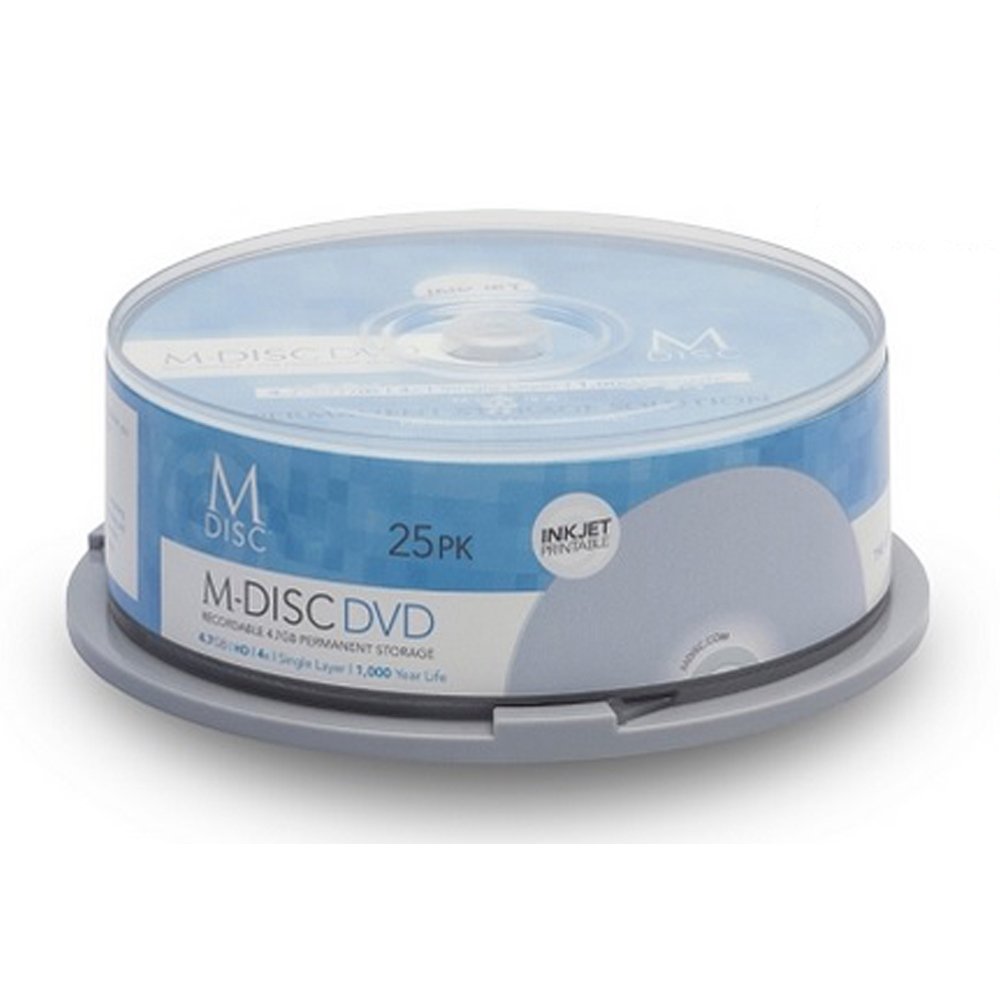 Vinpower M-DISC 4X DVD+R Plus R White Inkjet Printable Cake Box 25 Pack