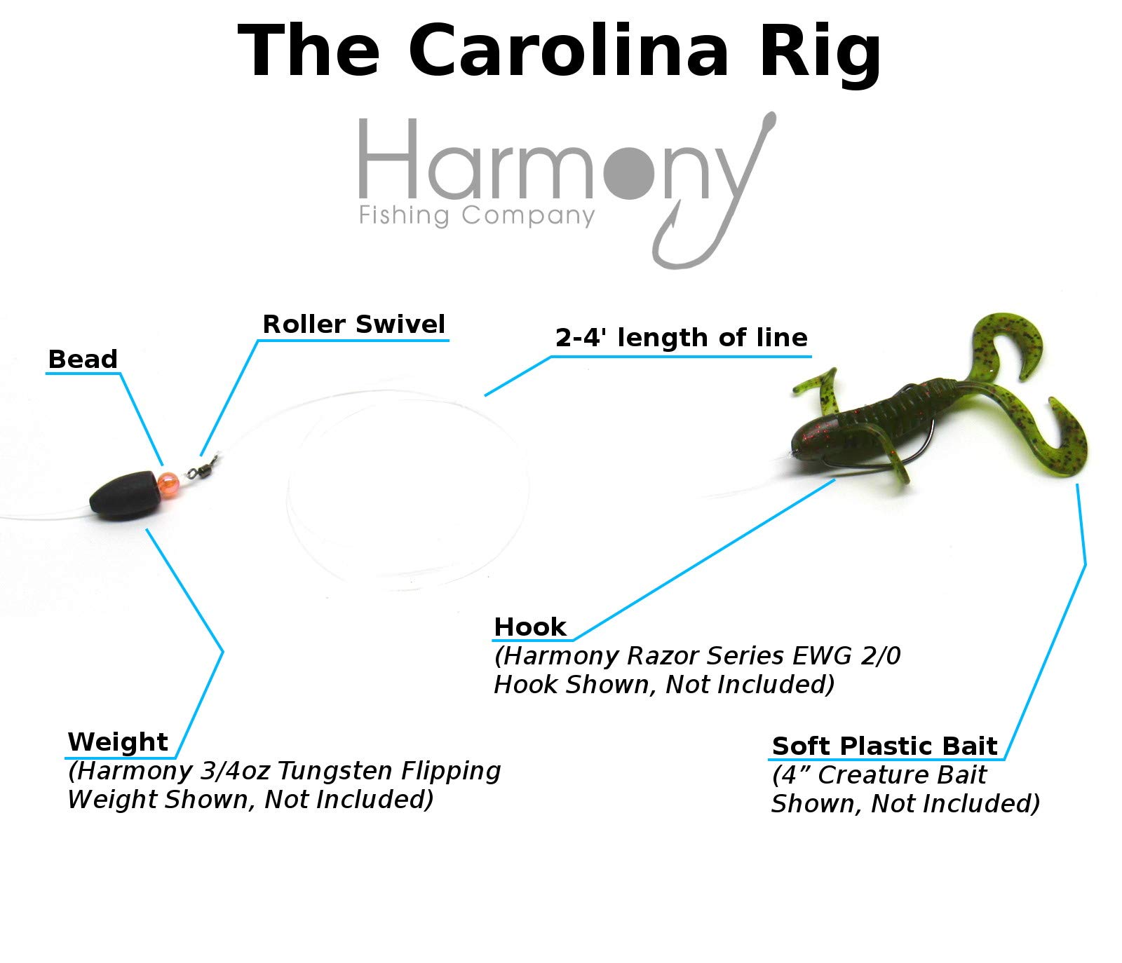 Carolina Swivel Kit (12 Pack) – 12 Roller Swivels, 12 Carolina Rig Beads for Bass Fishing