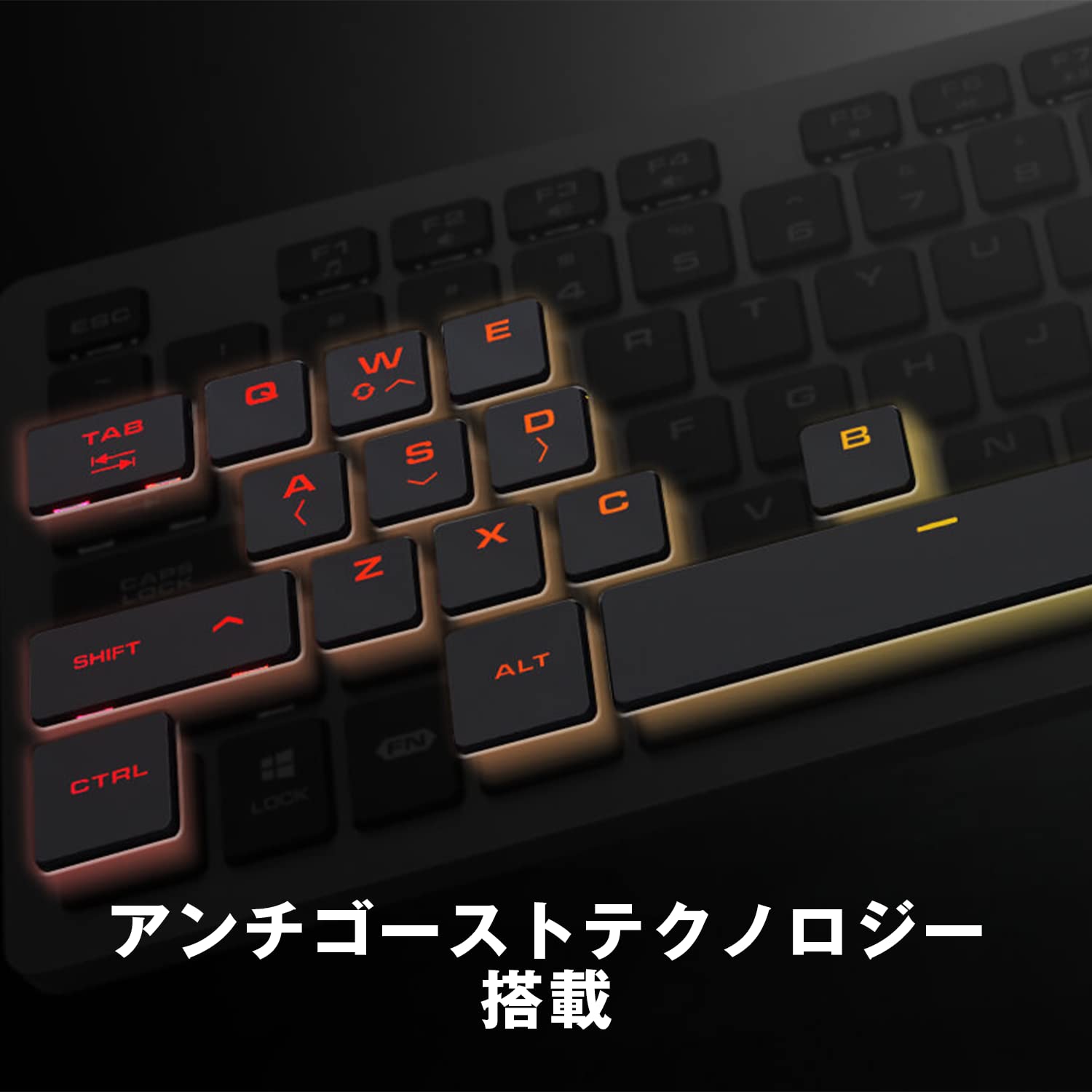 COUGAR CGR-WRXMI-VAB VANTAR AX Gaming Keyboard, Black, Wired, Scissor Switch, Aluminum Frame, 2 Adjustable Angle, Anti-Ghost, RGB, Japanese Layout, Black