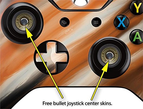 WraptorSkinz Decal Style Vinyl Skin Wrap compatible with XBOX One Original Wireless Controller Paint Blend Orange