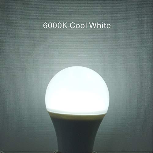 Outdoor Dusk to Dawn LED Light Bulb (No Timer Required), Automatic On/Off Light Sensor Bulb, Built-in Photocell Detector, E26 A19 120V 6000K for Porch, Boundary, Garage, Entrance,9W 4 Pack by Boxlood