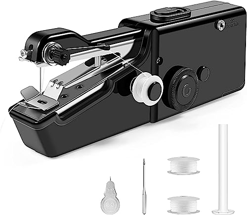 Lightweight and Easy Operated Cordless Handheld Sewing Machines for Beginners, Mini Hand Sewing Machine with Accessory Kit, Portable Sewing Machine for Home Quick Repairing and Stitch Handicrafts