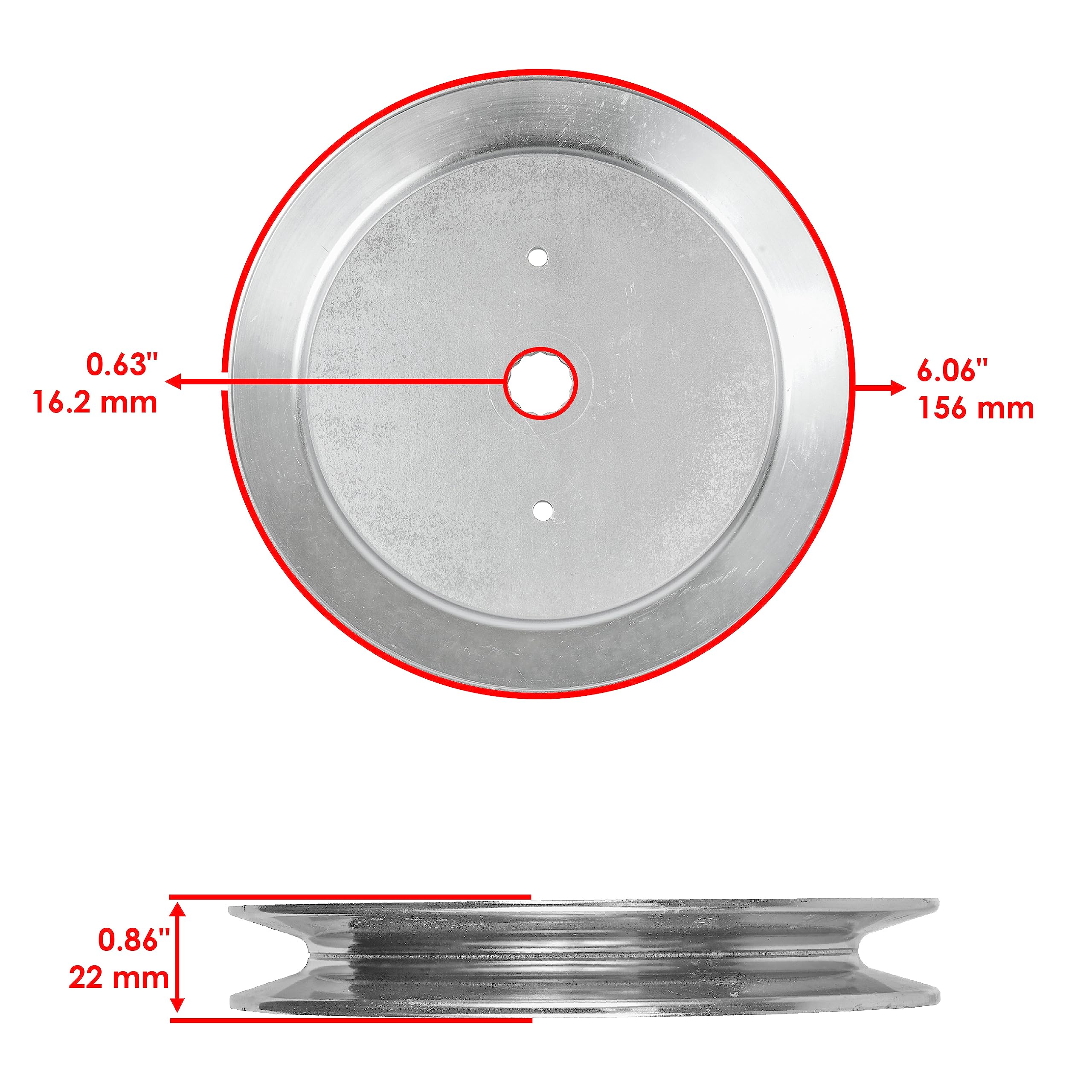 Caltric Spindle Assembly w/Pulley Compatible with Husqvarna 539113300