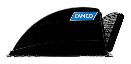 Camco 21015 Black Standard Roof Vent Cover, Opens for Easy Cleaning, Aerodynamic Design, Easily Mounts to RV with Included Hardware (40443)