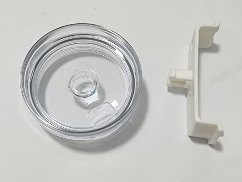 Tumbler Lids 40 OZ Replacement Compatible for Stanley Adventure Quencher Travel Tumbler Cup Lid Plastic Rotation and Cover Set for Quencher H2.0 FlowState 64 oz Lid