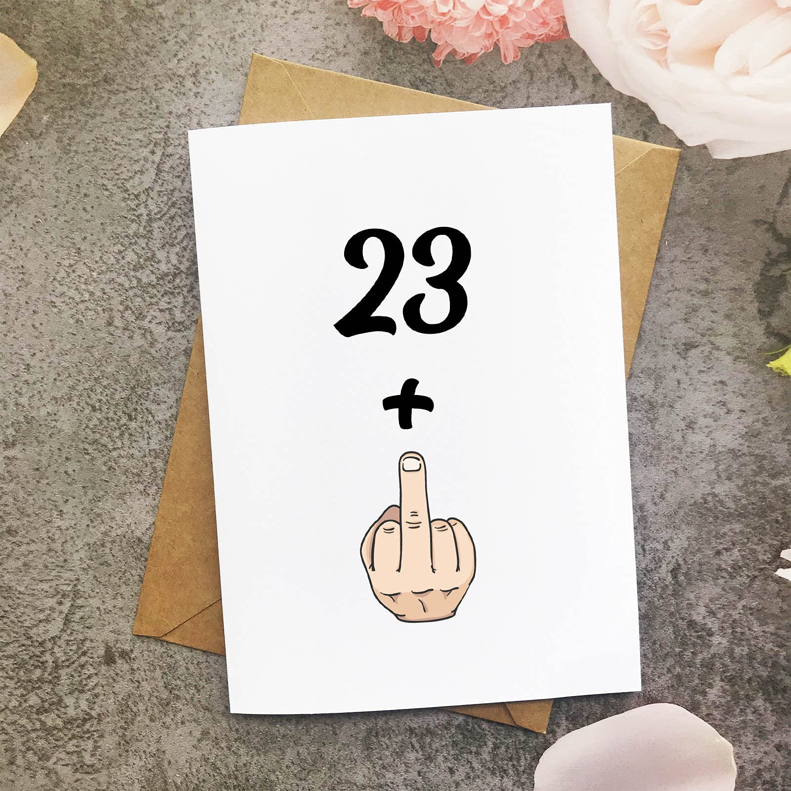MAGJUCHE Funny 24th Birthday Card, 23+1 women Or Men Sweet 24 Years Old Birthday Gift Joke Card