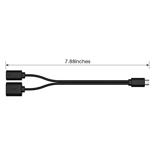 Rii F1 Micro USB Host OTG Adapter Cable Micro USB to USB For Smart TV, Compatible with Rii Keyboards, Logitech Keyboards, and Nintendo Switch, SNES, NES Classic