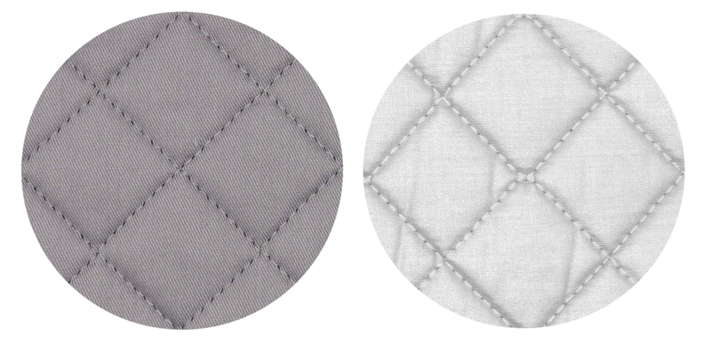 Cotton Heat Resistant Pot Holders, Everyday Kitchen Basic Square Solid Color Pot Holder, Multipurpose Quilted Hot Pads for Cooking and Baking Set of 4 (Grey)