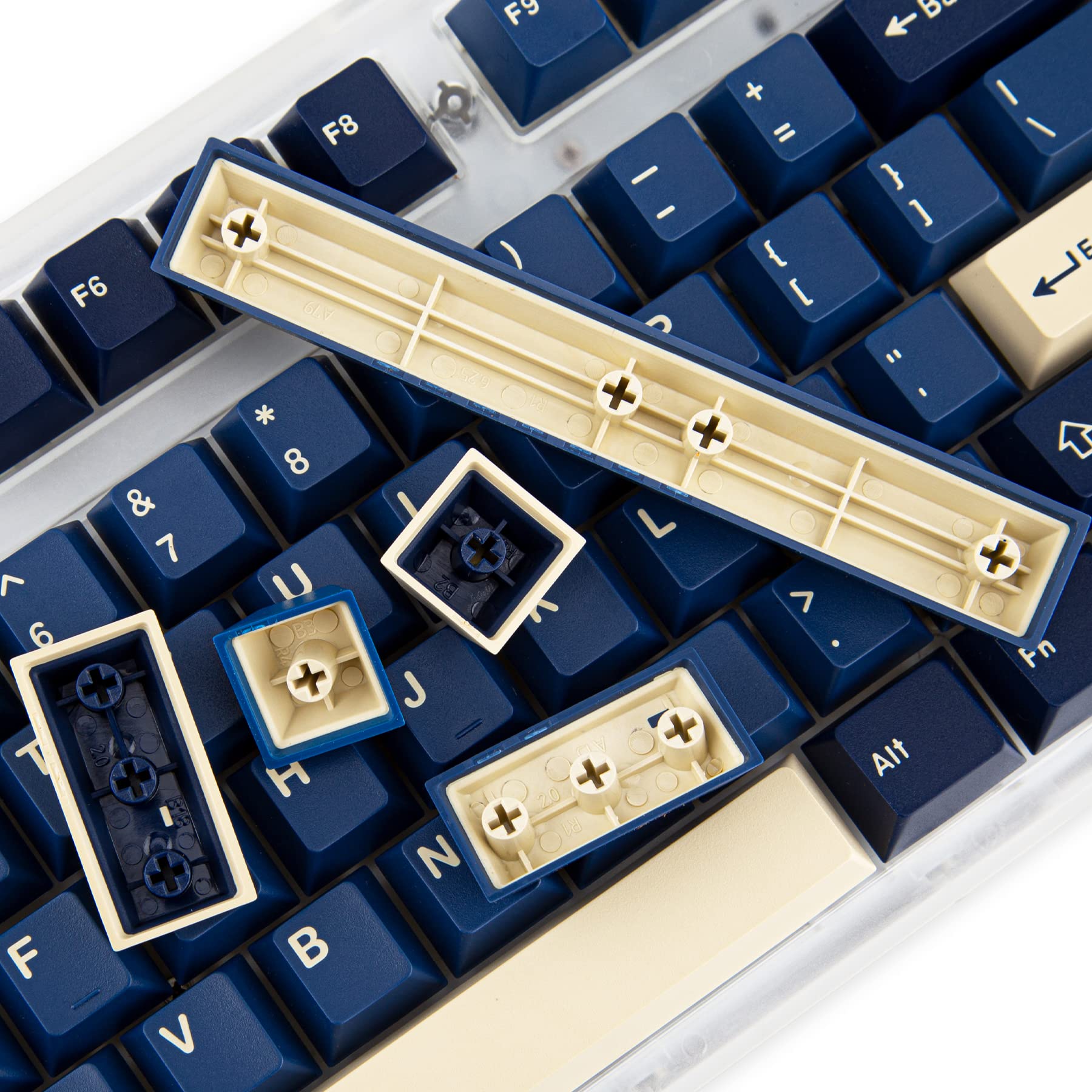 Custom ABS Cherry Profile Double Shot 196 Keys Keycaps ANSI & ISO Layout Keycaps for Mechanical Gaming Keyboard Cherry MX Kailh Box Switches (MATRIX-01)