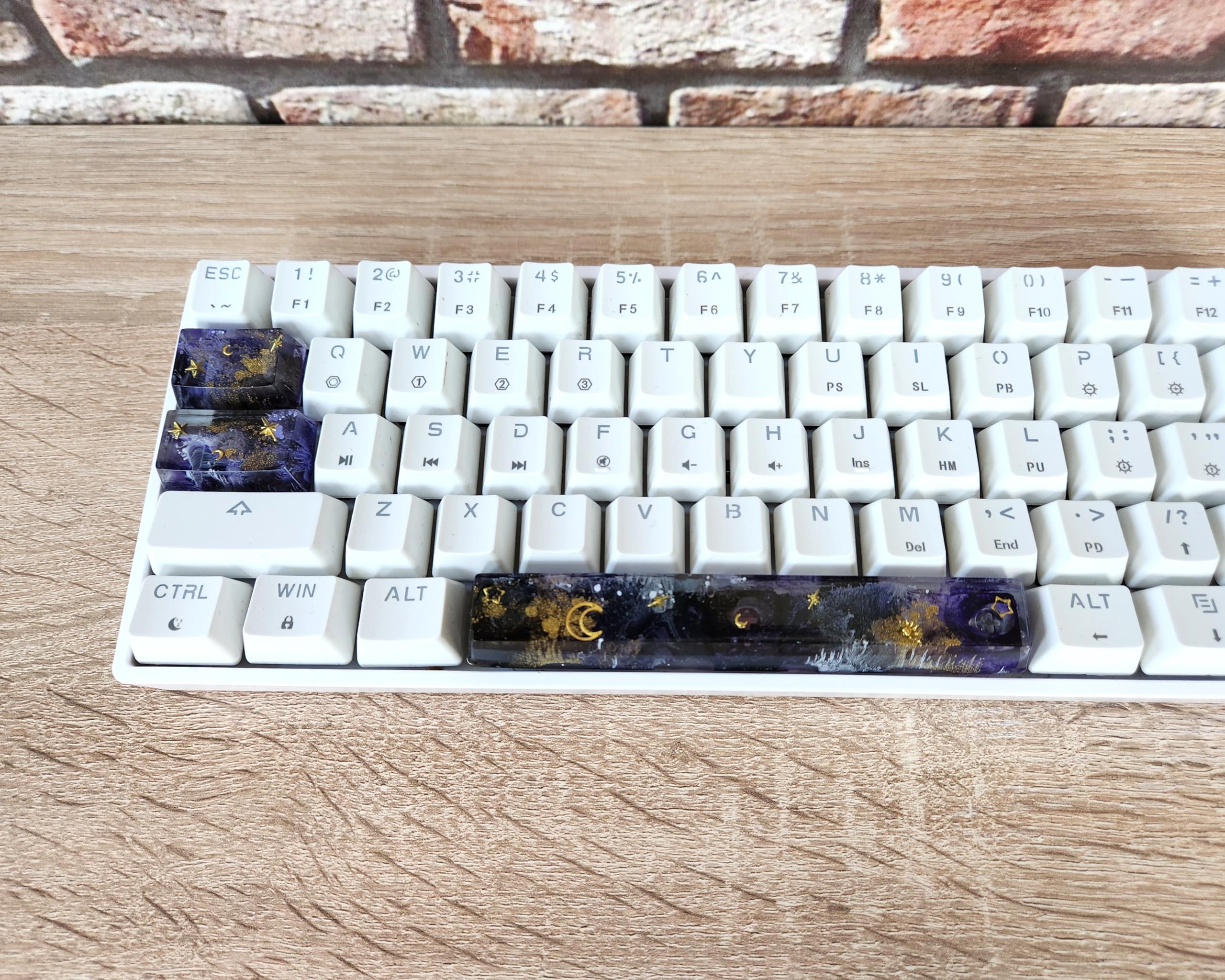 Custom Artisan Purple Galaxy Spacebar Keycap 6.25U (OEM) for RGB Cherry MX Gaming Mechanical Keyboards