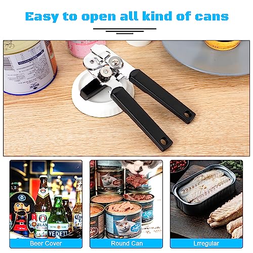 Can Opener Professional Stainless Steel Manual Food-safe Good Grips with Built-in Bottle Opener