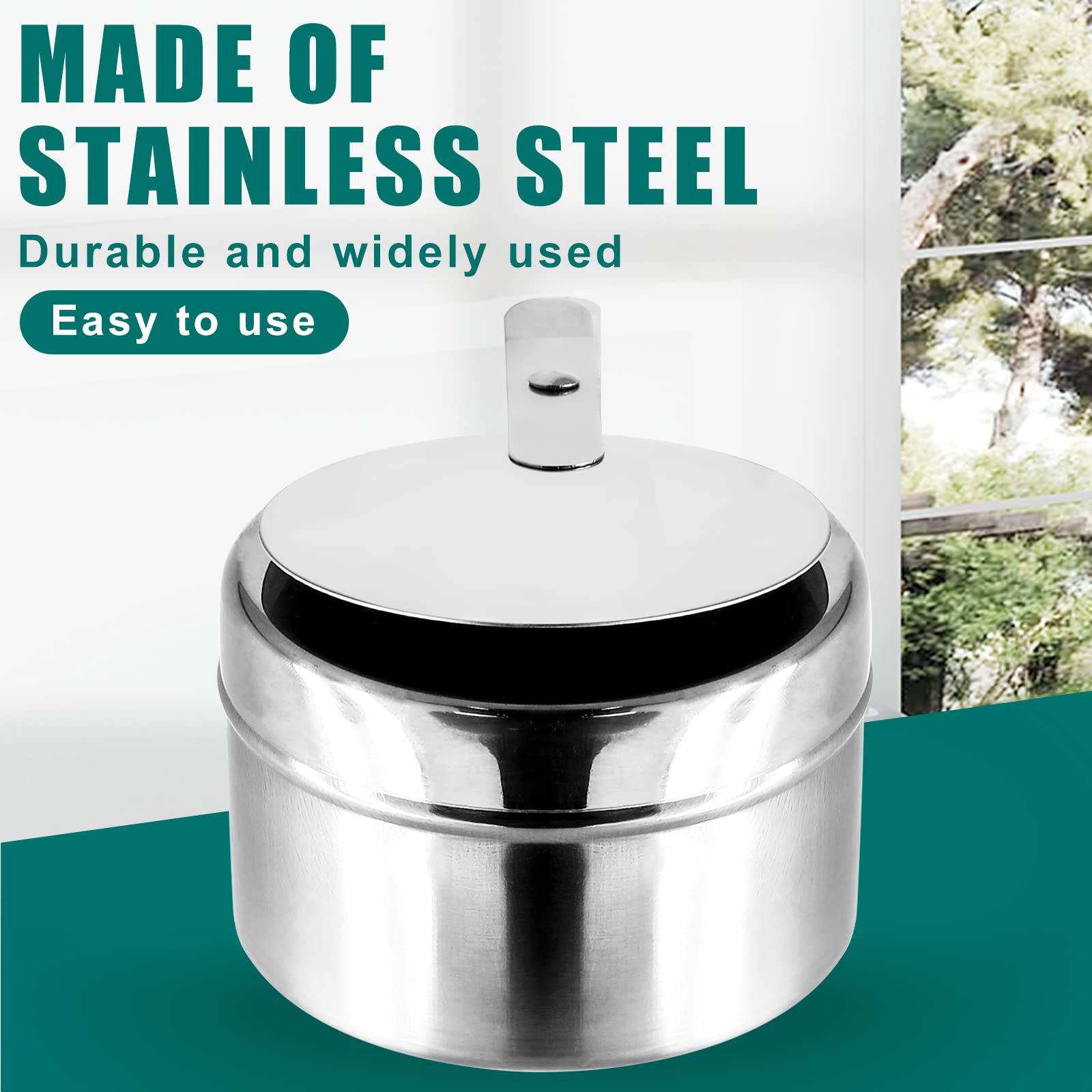 Coufce Stainless Steel Fuel Holder with Cover, Chafer Wick Fuel and Sterno Canned Heat for Buffets, Barbecue and Catering Events(4Pcs)