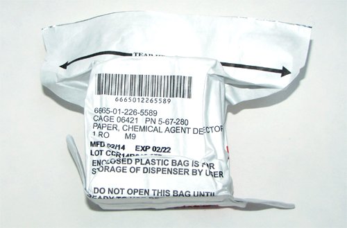 M9 Paper Chemical Agent Detector Paper