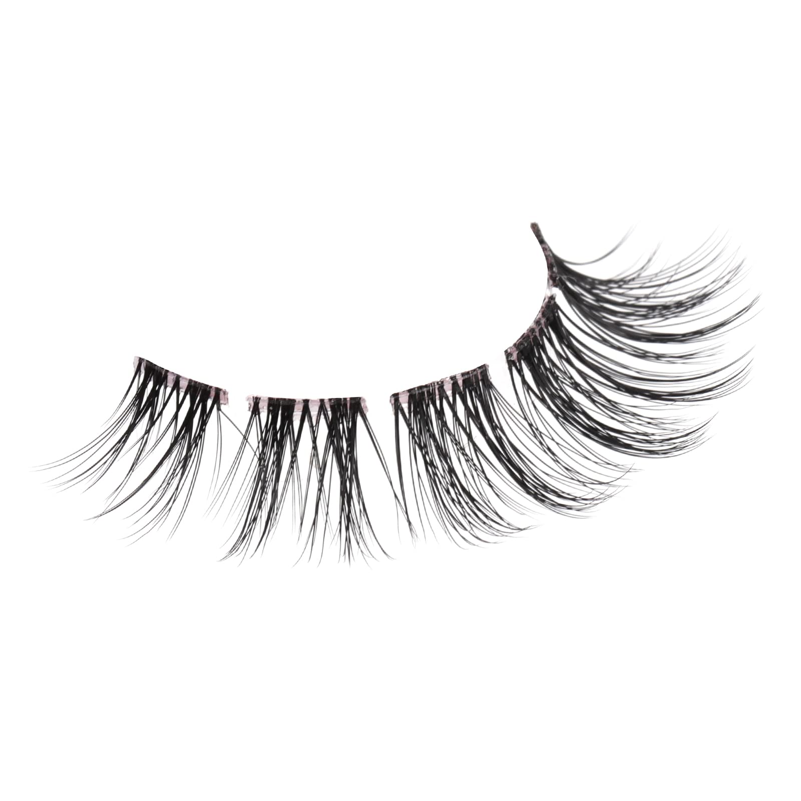 Cuckoo DIY Eyelash Extension Individual Lash 100 Clusters Volume Lashes Set, 3D Effect Glue Bonded Band Individual Lashes, False Eyelashes Extension Natural Look