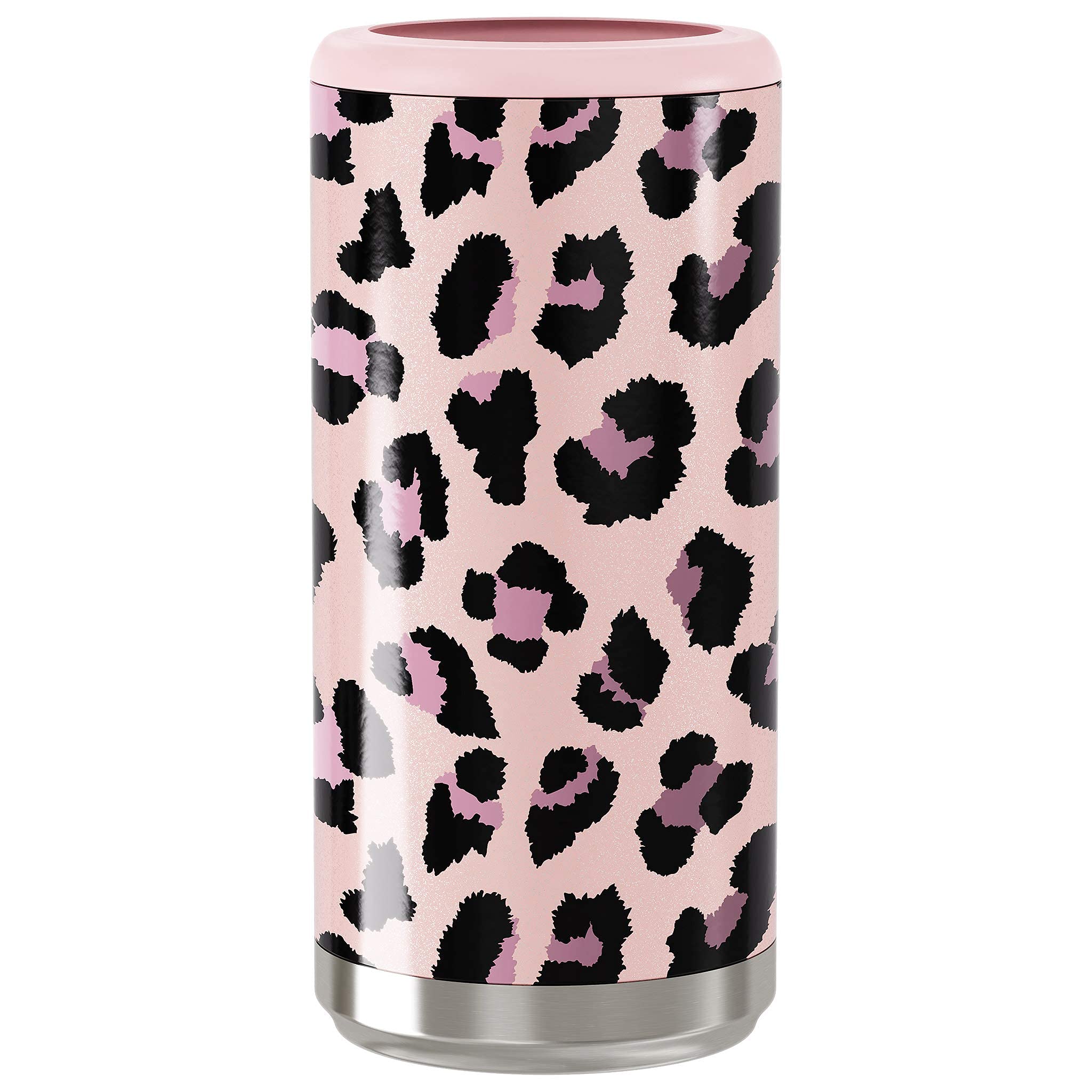 Maars Skinny Can Cooler for Slim Beer & Hard Seltzer | Stainless Steel 12oz Sleeve, Double Wall Vacuum Insulated Drink Holder - Silver