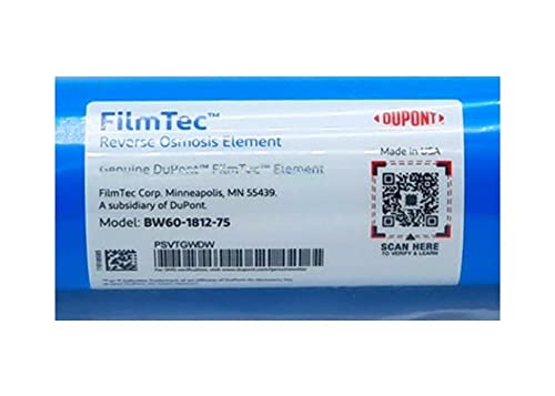 Dow FilmTec, BW60-1812-75 75 GPD TFC Membrane for Undersink Reverse Osmosis (RO) System (Replaces Model TW30-1812-75)
