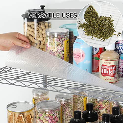 PABUSIOR Shelf Liner for Wire Shelves - (Precise Size 23.5 x 197 Inch, Clear) Transparent Thick Pantry Shelf Liners for Kitchens Cabinet, Under Sink, Waterproof Easy to Cut Drawer Liner for Shelving