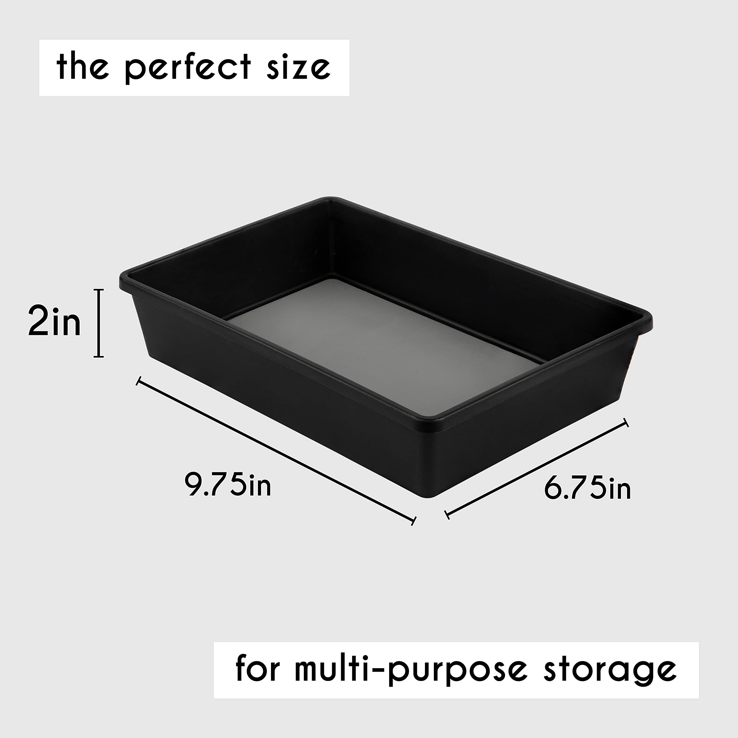 LIVORINI Drawer Organizers | Kitchen Drawer Organizer, Desk Drawer Organizer, Junk Drawer Organizer | Organization and Storage Tray [6 Pcs]