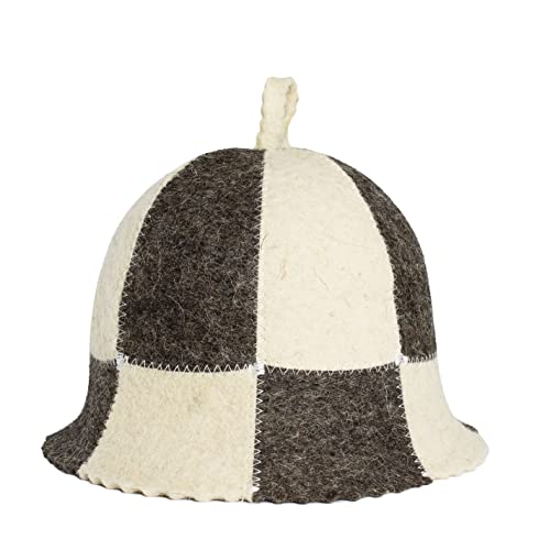 SHSH trade group Ukrainian Wool Sauna Hat Embroidered Cell - Sauna Hat Finnish - Ukraine Sauna Hat Wool - Russian Banya Hat for Men - Sauna Hat for Men - Sauna Hats Russian