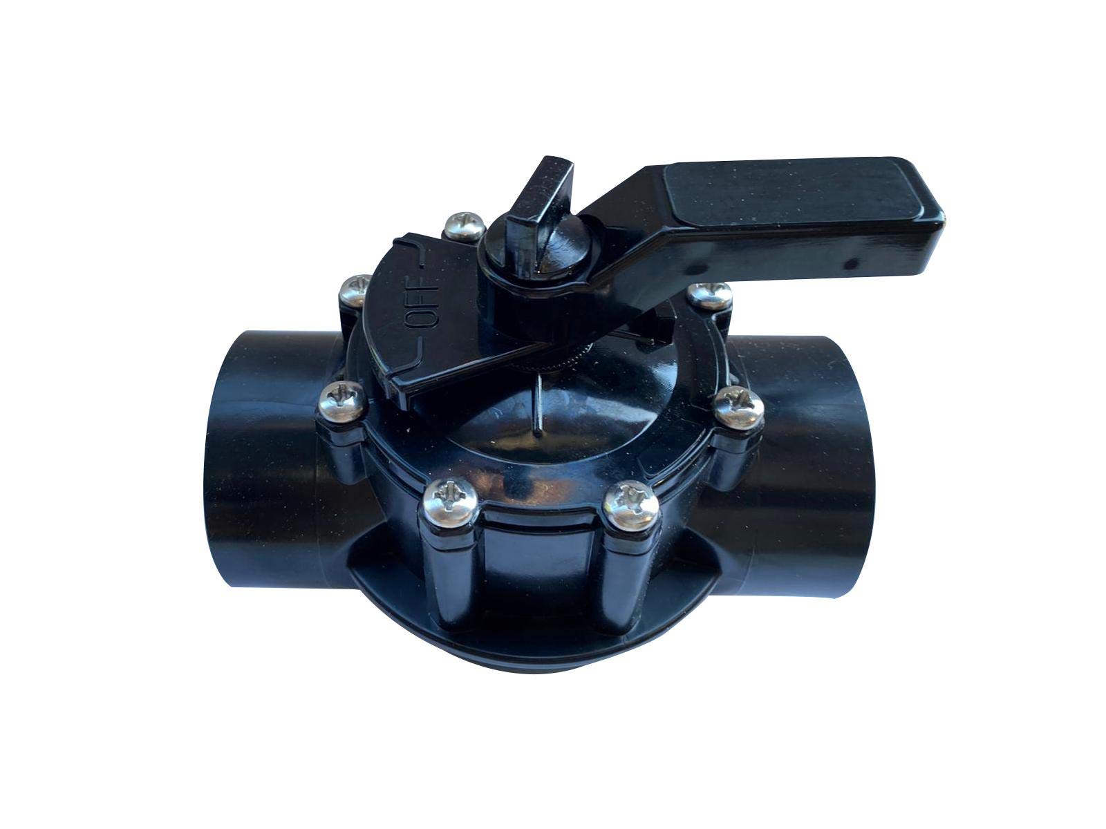 FibroPool Swimming Pool Diverter Valve - 2 Inch - 2 Way - Positive Seal & Non Lube Replacement Valve for Pools and Spas