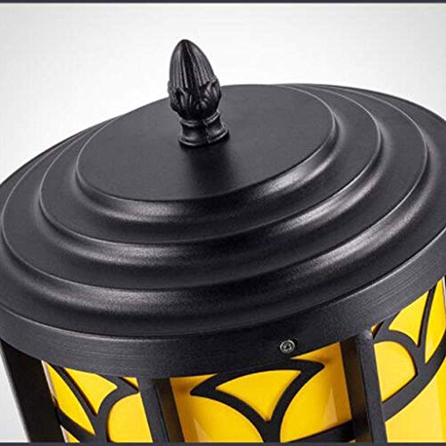 WSSBK Outdoor Column Headlights, Waterproof Home Garden Light Iron Garden Villa Hotel Door Post Pillar Light
