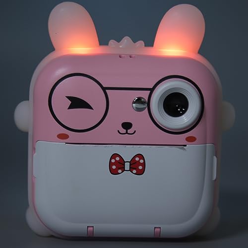 Cartoon Smart Camera ABS Thermal Printing HD Shooting Print Camera 2.4 Inch HD Screen for 3+ Years for Picture Taking (Pink)
