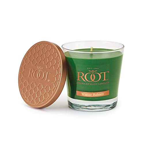Root Candles Honeycomb Veriglass Scented Beeswax Blend Candle, Small, Fresh Balsam