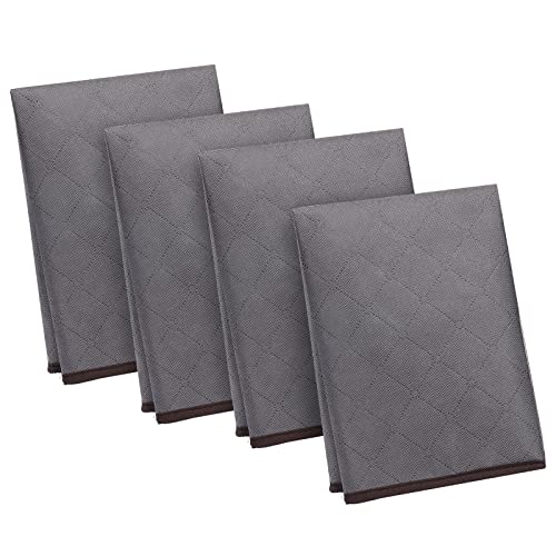 Fixwal 8 Pack Blanket Storage Bags Foldable Clothing Storage with Reinforced Handles Sturdy Zippers Storage Containers for Clothes Pillow Dorm Bedroom, 60L, Gray