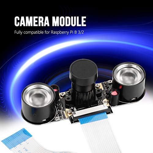 FECAMOS High Definition Camera Module, Camera Module for Raspberry Pi Camera Module LED Fill Lights for Dark Environment
