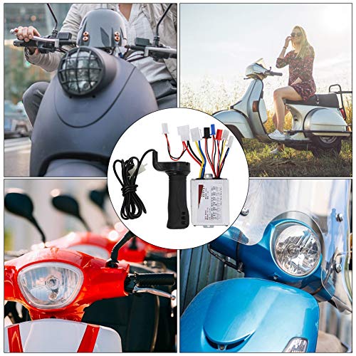 Dilwe Throttle Grip, 12V 500W Speed Controller Throttle Grip Set Accessory for Electric Bicycle Scooter E Bike