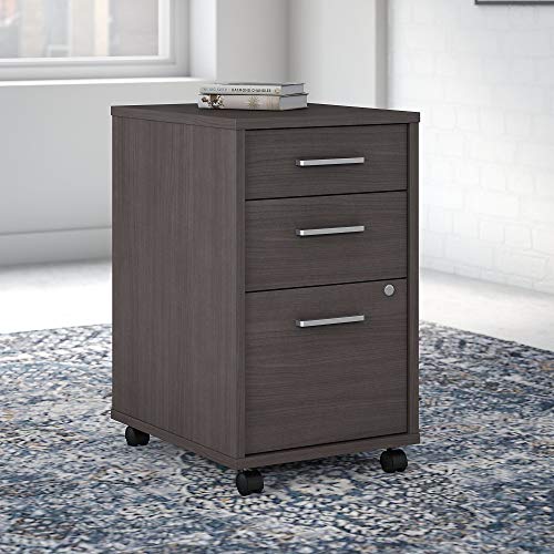 Bush Business Furniture Method 3 Drawer Mobile File Cabinet-Assembled, Storm Gray