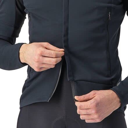 Castelli Perfetto Ros 2 Limited Edition Convertible Jacket - Men's Light Black Outer/White Tape, S