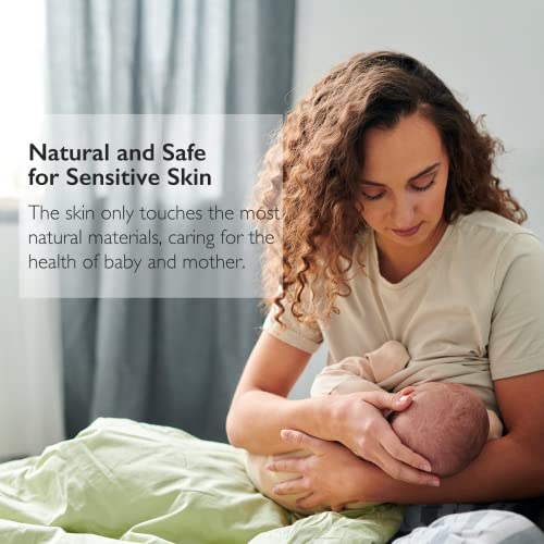 Momcozy Bamboo Fiber Disposable Nursing Pads, 100% Natural Materials and 100% Biodegradable, Skin Contacts Only Most Natural Materials, for Sensitive Skin, Individually Packaged(80 Count)