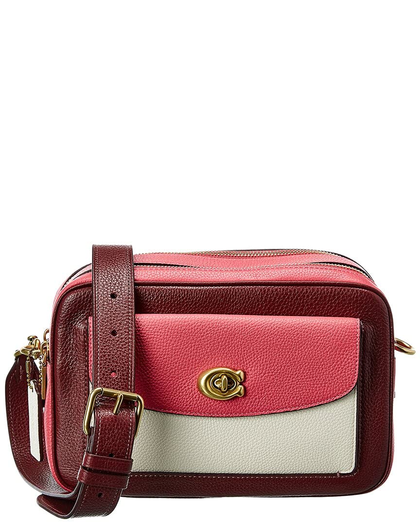 Coach Cassie Colorblocked Leather Camera Bag, Pink