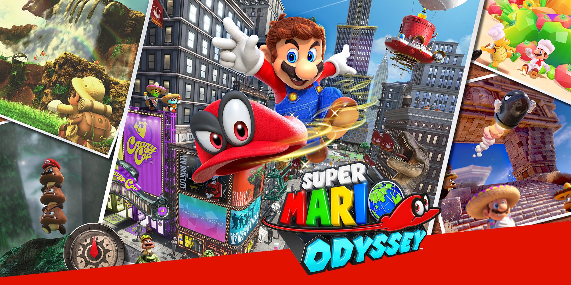 Nintendo Switch Bundle (7 items): 32GB Console Gray Joy-con, 128GB Micro SD, Joy-Con (L/R)-Neon Red/Neon Blue, Game Disc Super Mario Odyssey, and Type C Cable